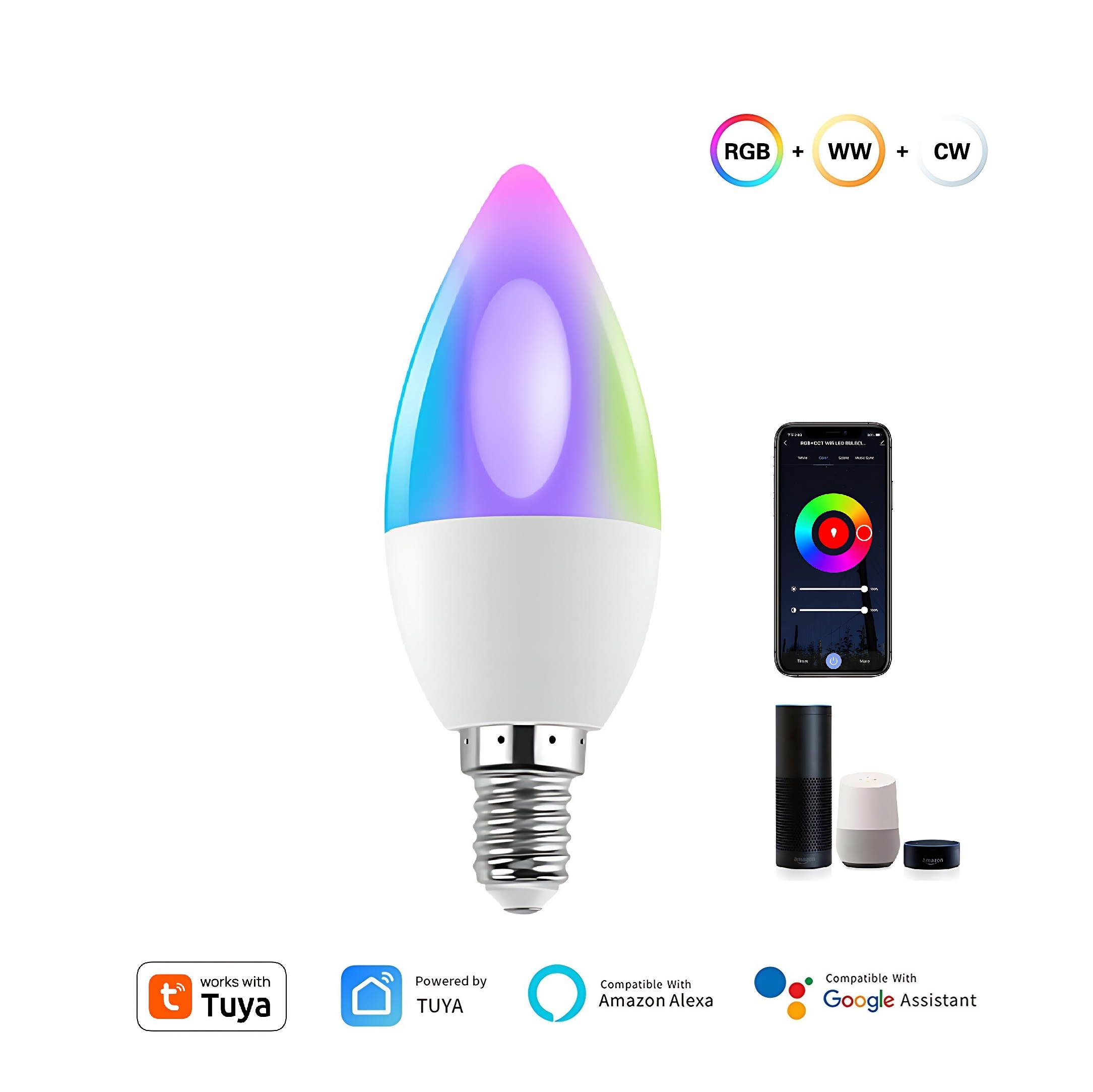 Graffiti WiFi/Bluetooth dual-mode Led candle bulb - sotechlife